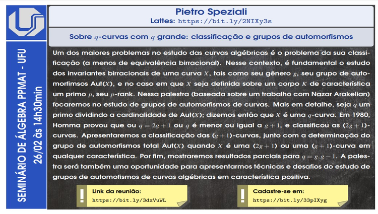 | Programa de Pós-graduação em Matemática